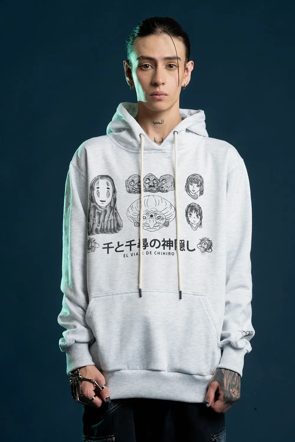 HOODIE GRIS JASPE VIAJE DE CHIHIRO UNISEX | Rockgotá