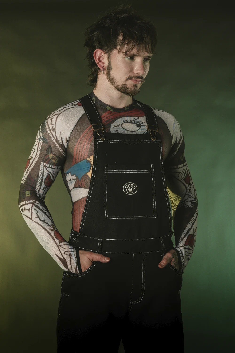 OVEROL NEGRO ROCKGOTA UNISEX | Rockgotá